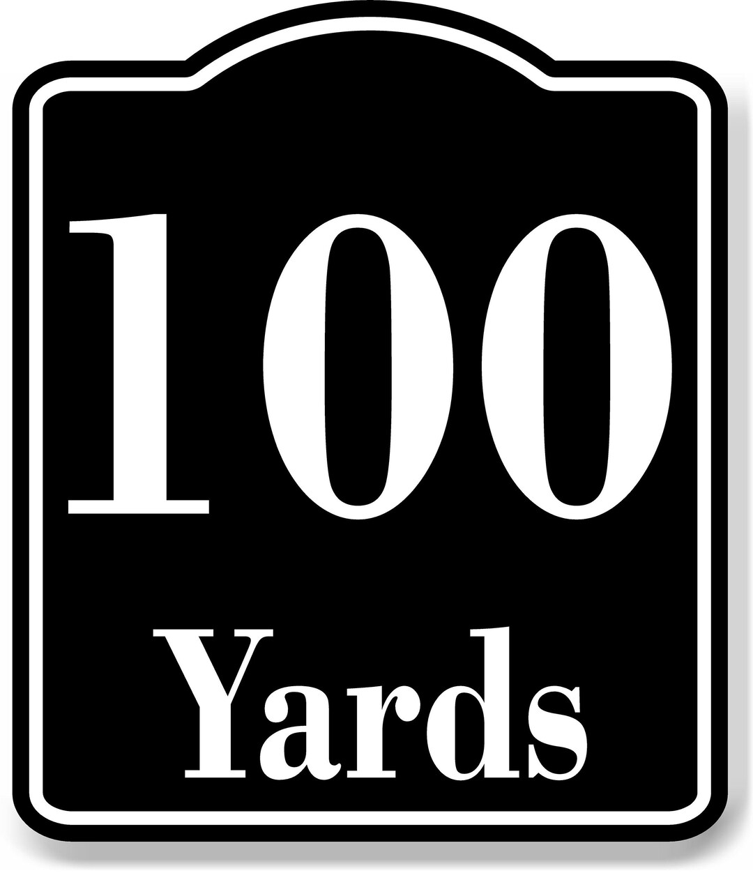 100 Yards Distance Marker Running Race Marathon BLACK Aluminum ...