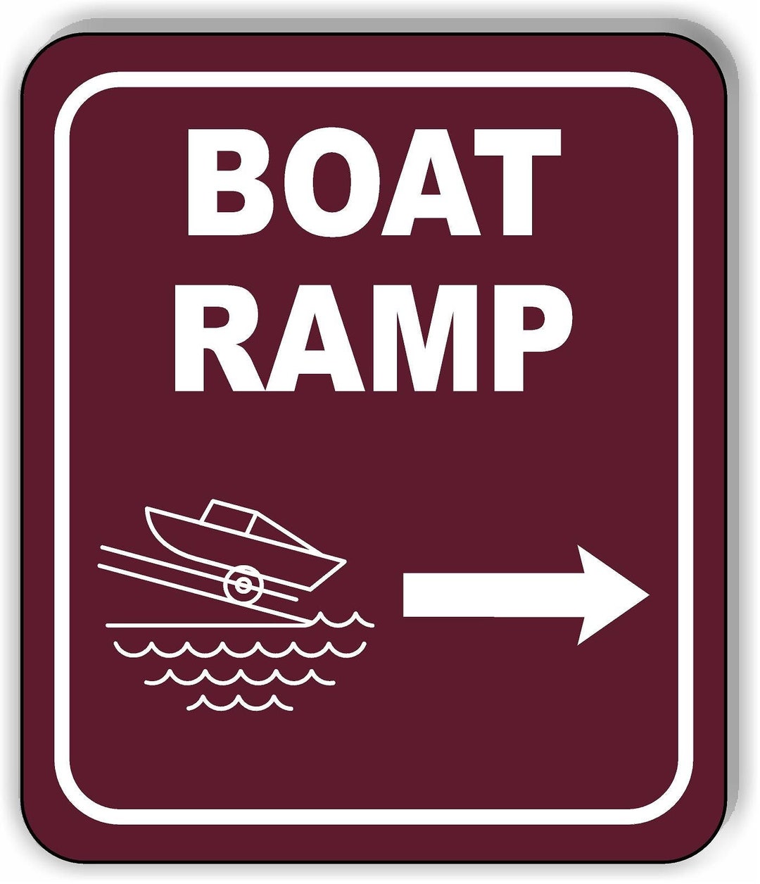 Boat Ramp Directional Right Arrow Camping Aluminum Composite Sign - Etsy