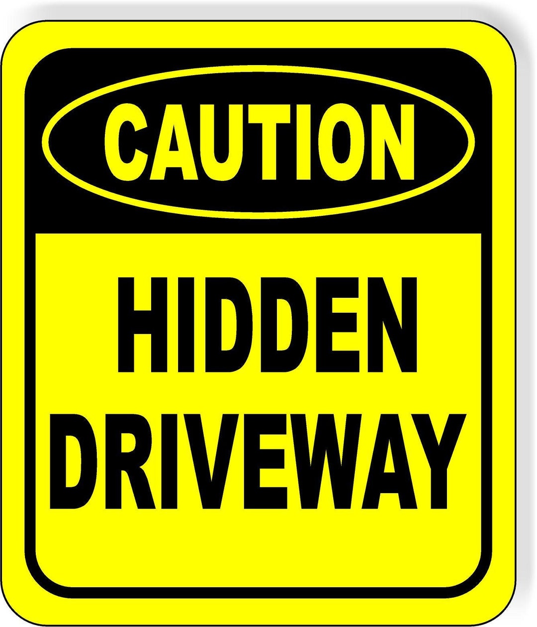 Caution Hidden Driveway Vertical Rectangle Aluminum Composite Sign - Etsy