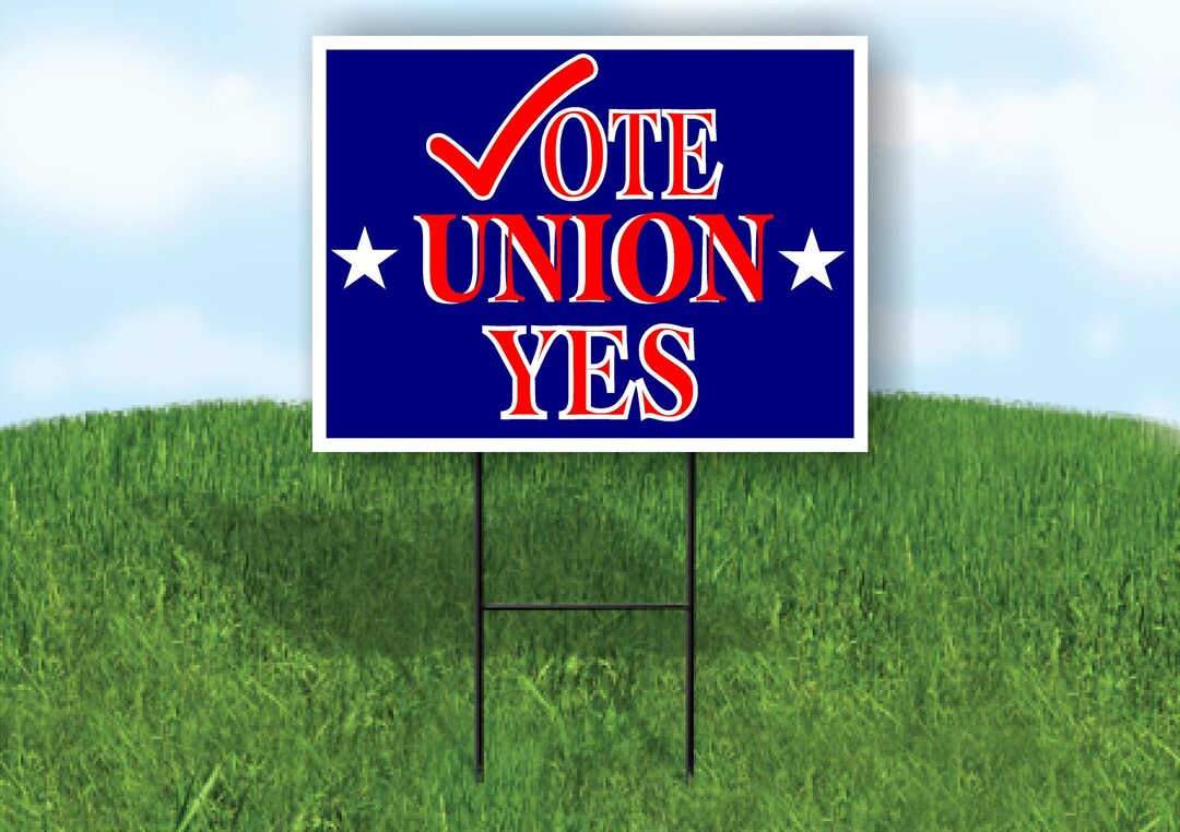 Vote Union Yes Stars Yard Sign Road Sign With Stand - Etsy