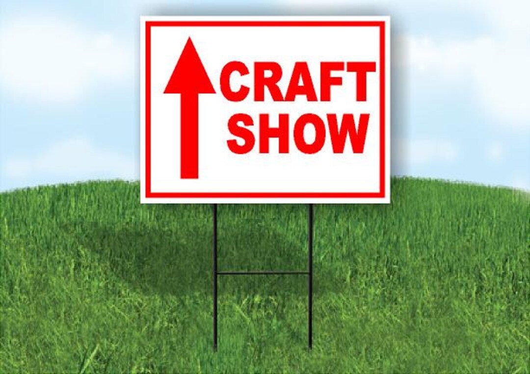 Craft Show Straight Arrow Red Yard Sign Road Sign With Stand - Etsy