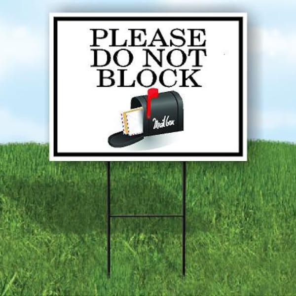 Please Do Not Block Mailbox Sign - Etsy