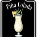 Pina Colada Cocktail Bar Sign BLACK Aluminum Composite Sign - Etsy