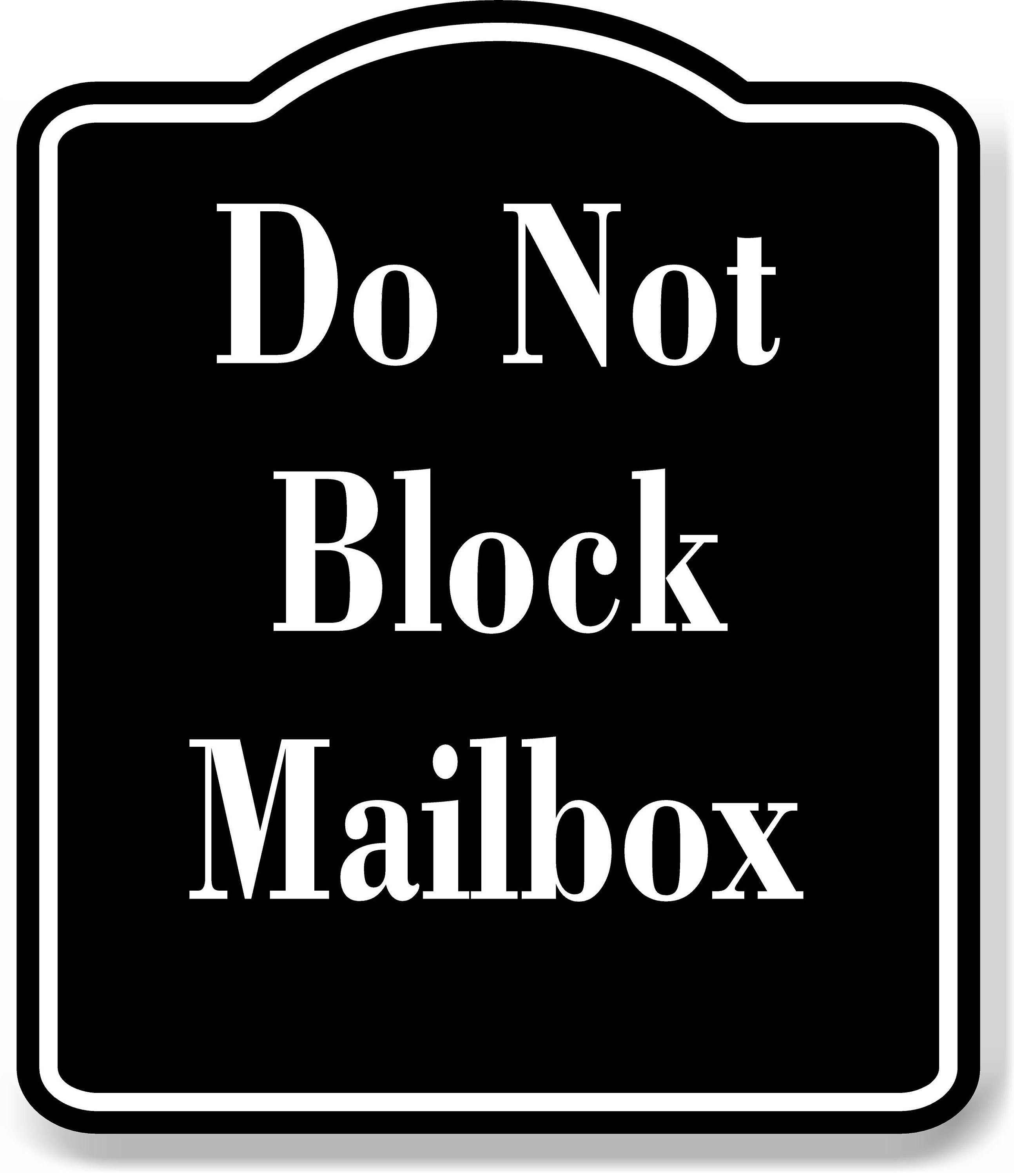 Do Not Block Mailbox BLACK Aluminum Composite Sign - Etsy