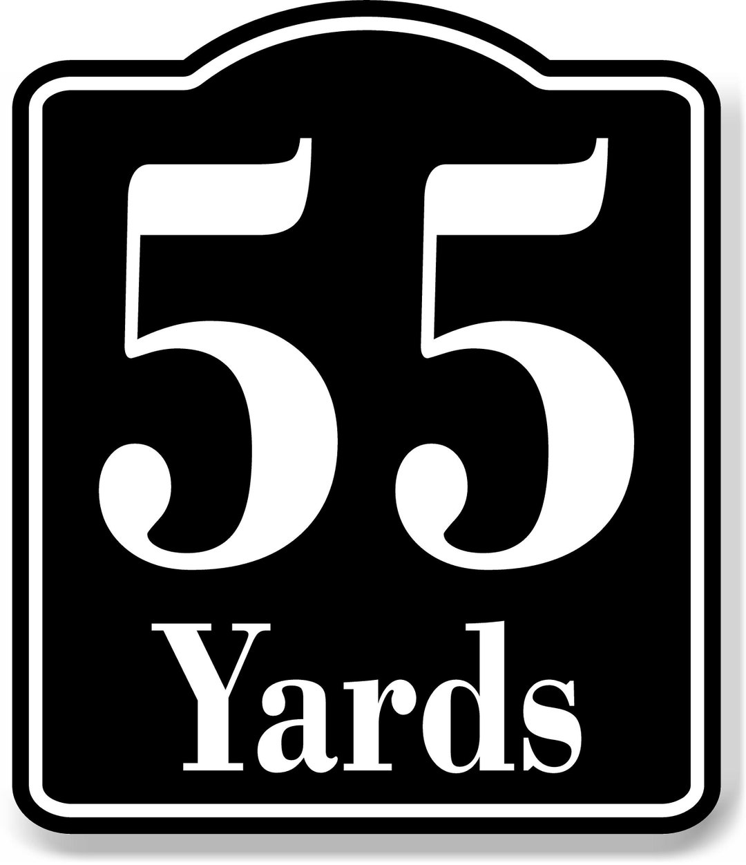 55 Yards Distance Marker Running Race 5k Marathon BLACK Aluminum ...