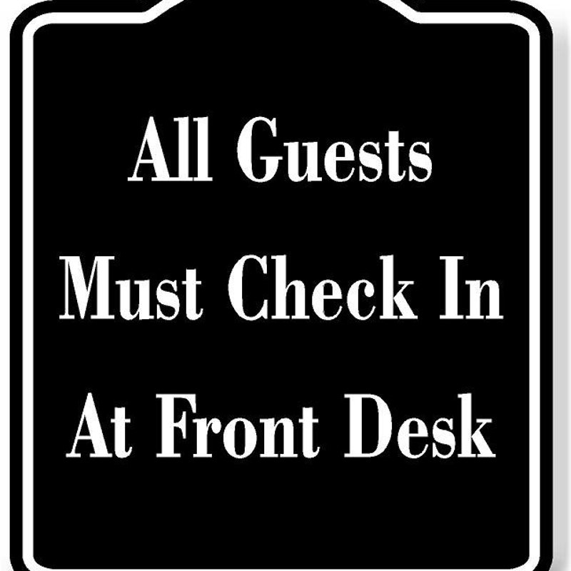 Front Desk Check in Sign - Etsy