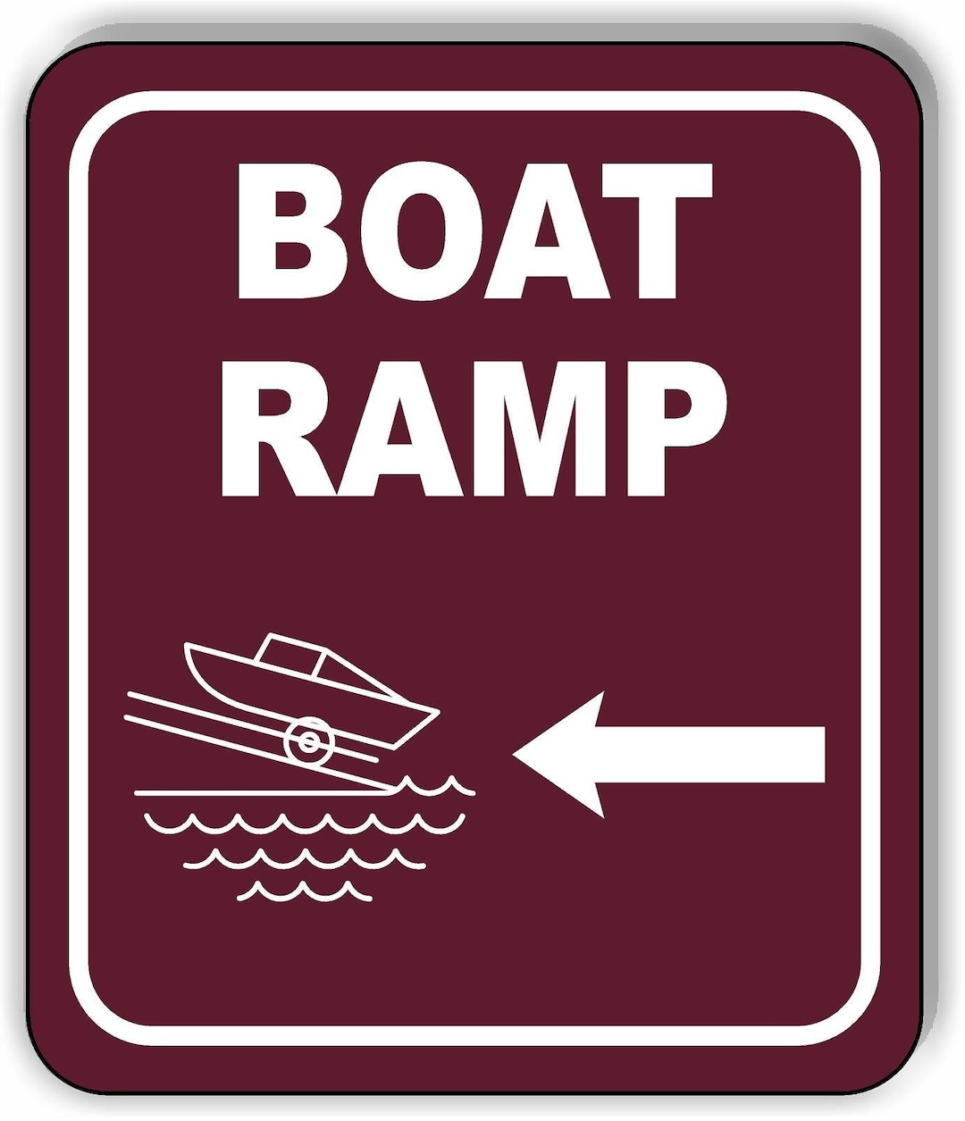 Boat Ramp Directional Left Arrow Camping Aluminum Composite Sign - Etsy