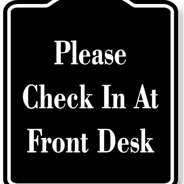Desk Check in Sign - Etsy