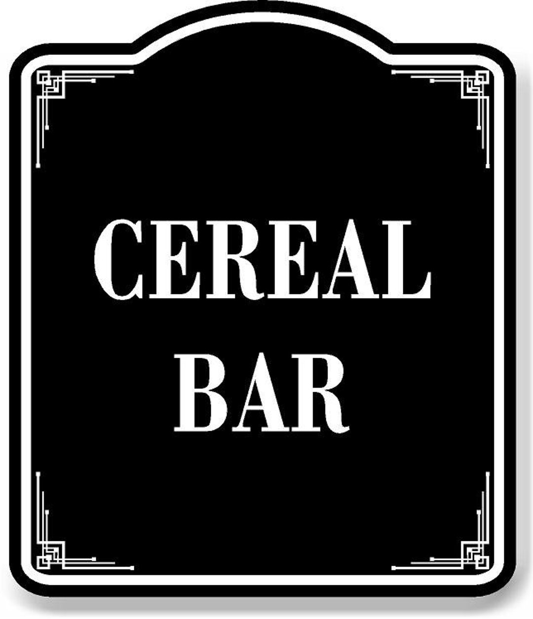 Cereal Bar BLACK Aluminum Composite Sign - Etsy
