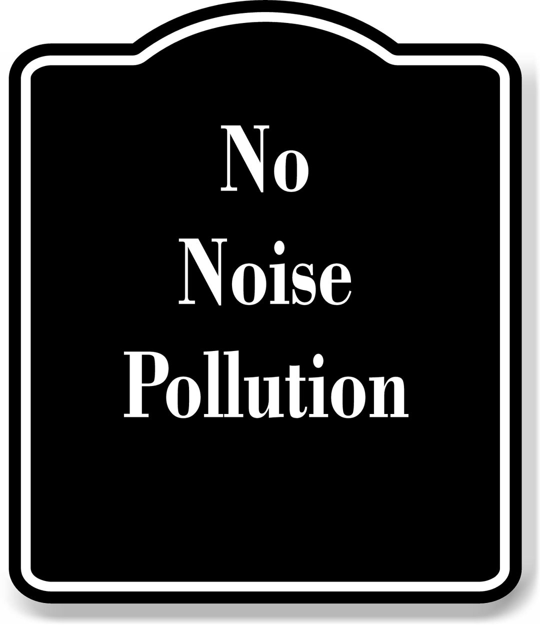 No Noise Pollution Fishing BLACK Aluminum Composite Sign - Etsy