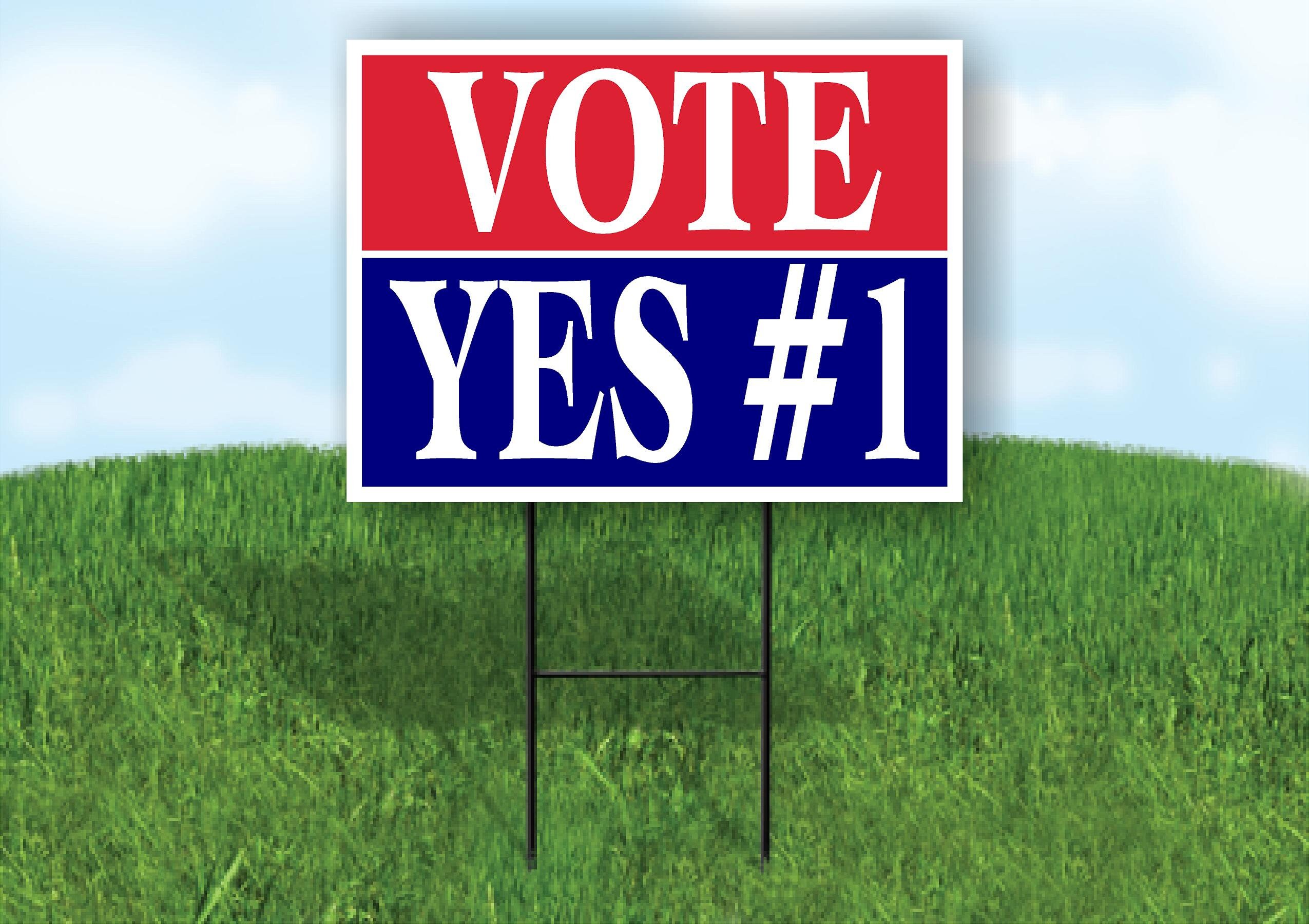 Vote Yes 1 Red White Blue Yard Sign Road Sign With Stand - Etsy