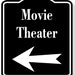 Movie Theater Left Arrow BLACK Aluminum Composite Sign - Etsy