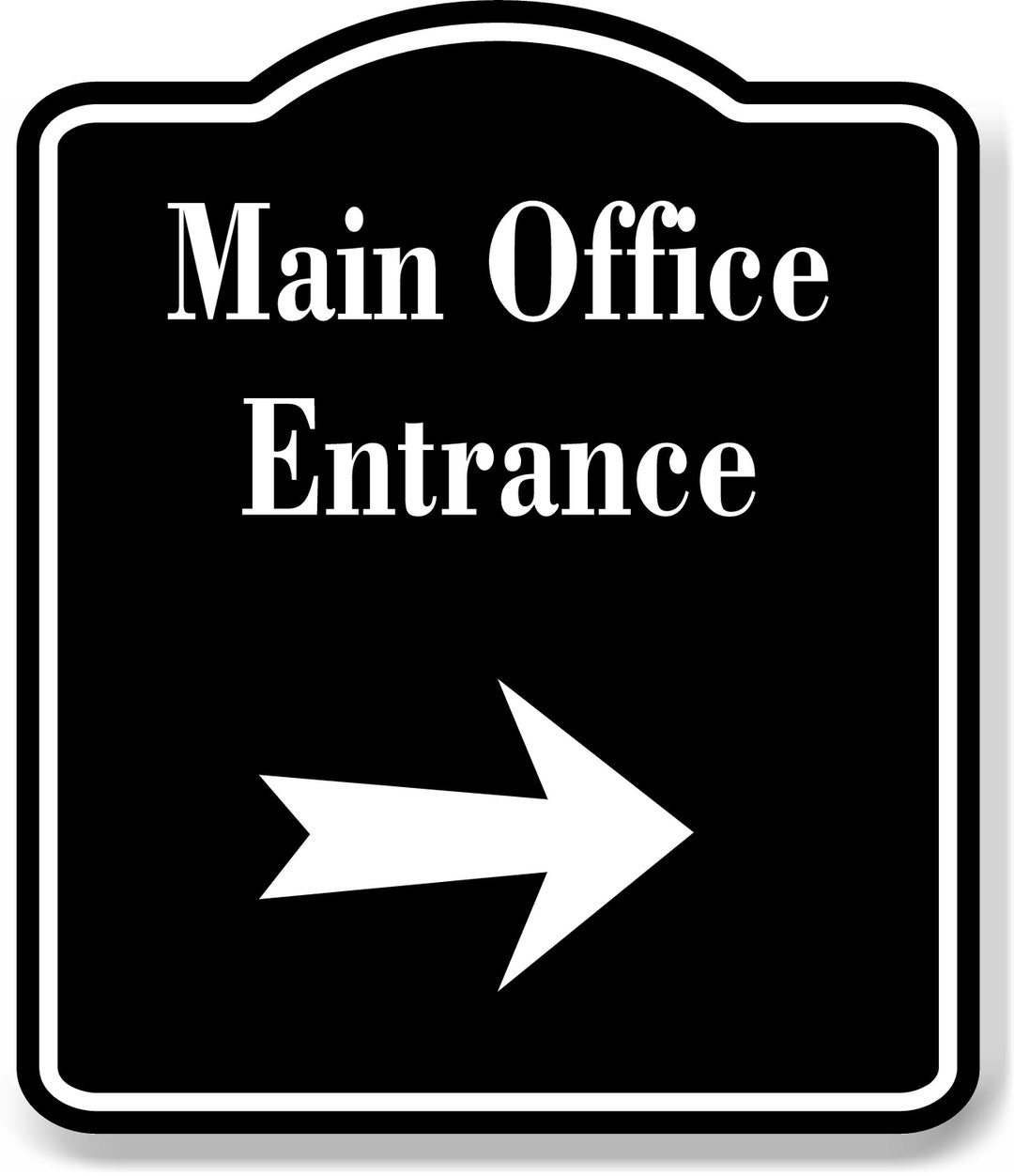 Main Office Entrance Right Arrow BLACK Aluminum Composite Sign - Etsy
