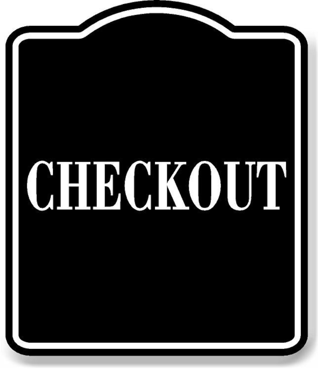 Checkout BLACK Aluminum Composite Sign - Etsy