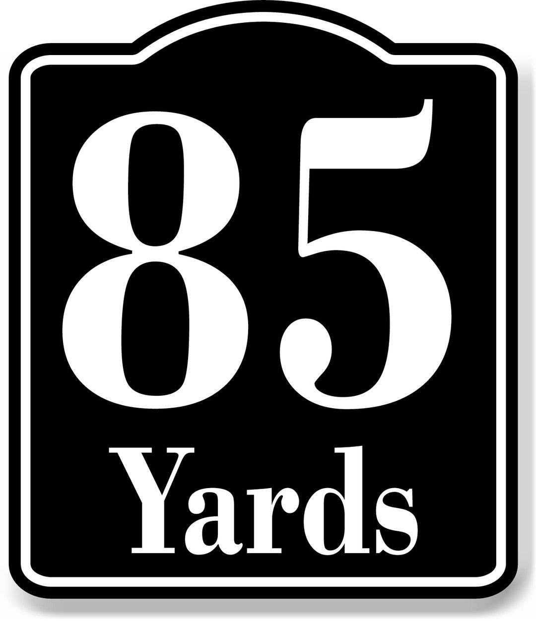 85 Yards Distance Marker Running Race Marathon BLACK Aluminum Composite ...