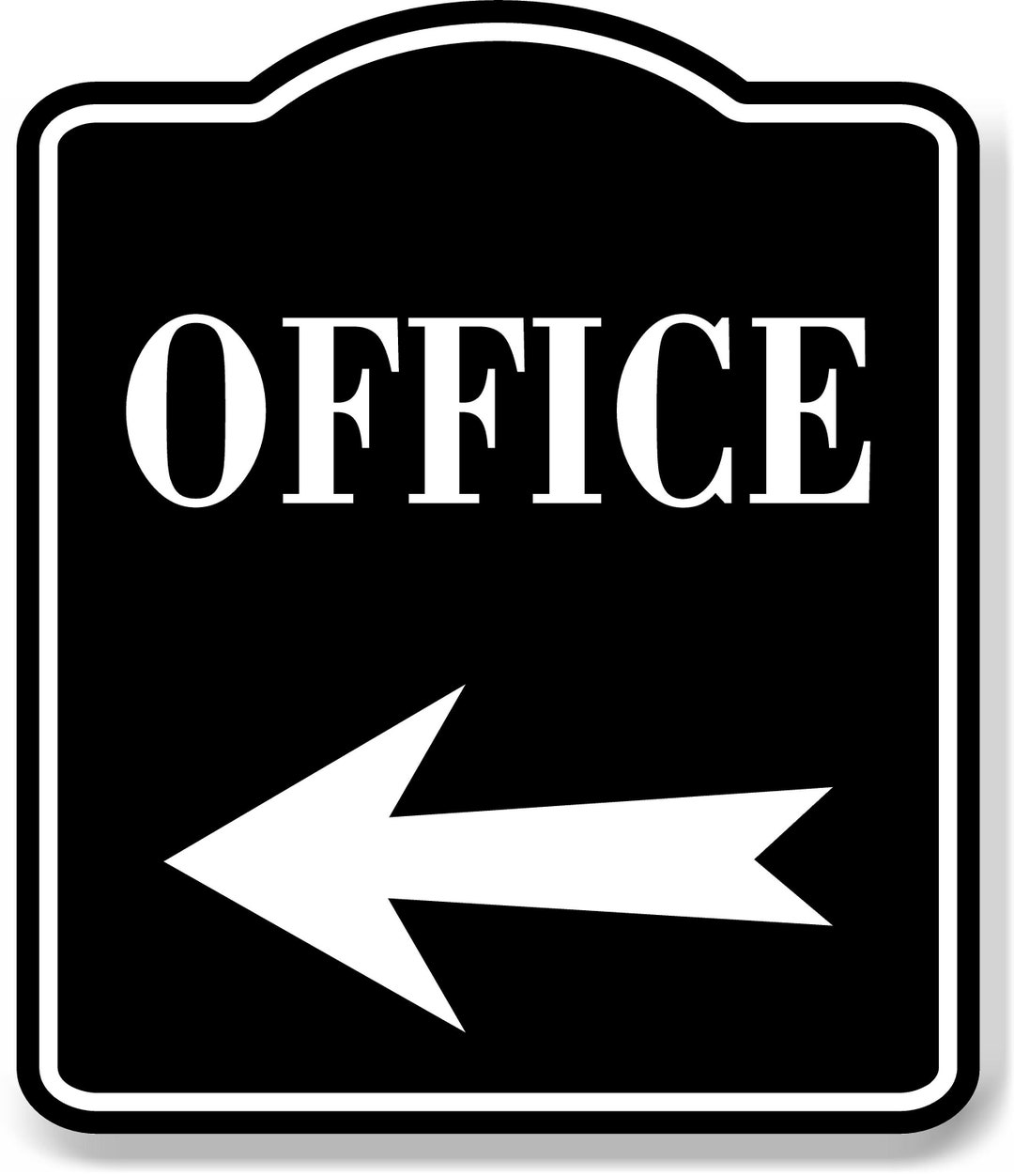 Office Left Arrow BLACK Aluminum Composite Sign - Etsy