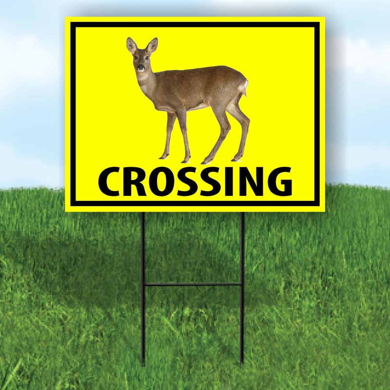 Deer Crossing Sign - Etsy