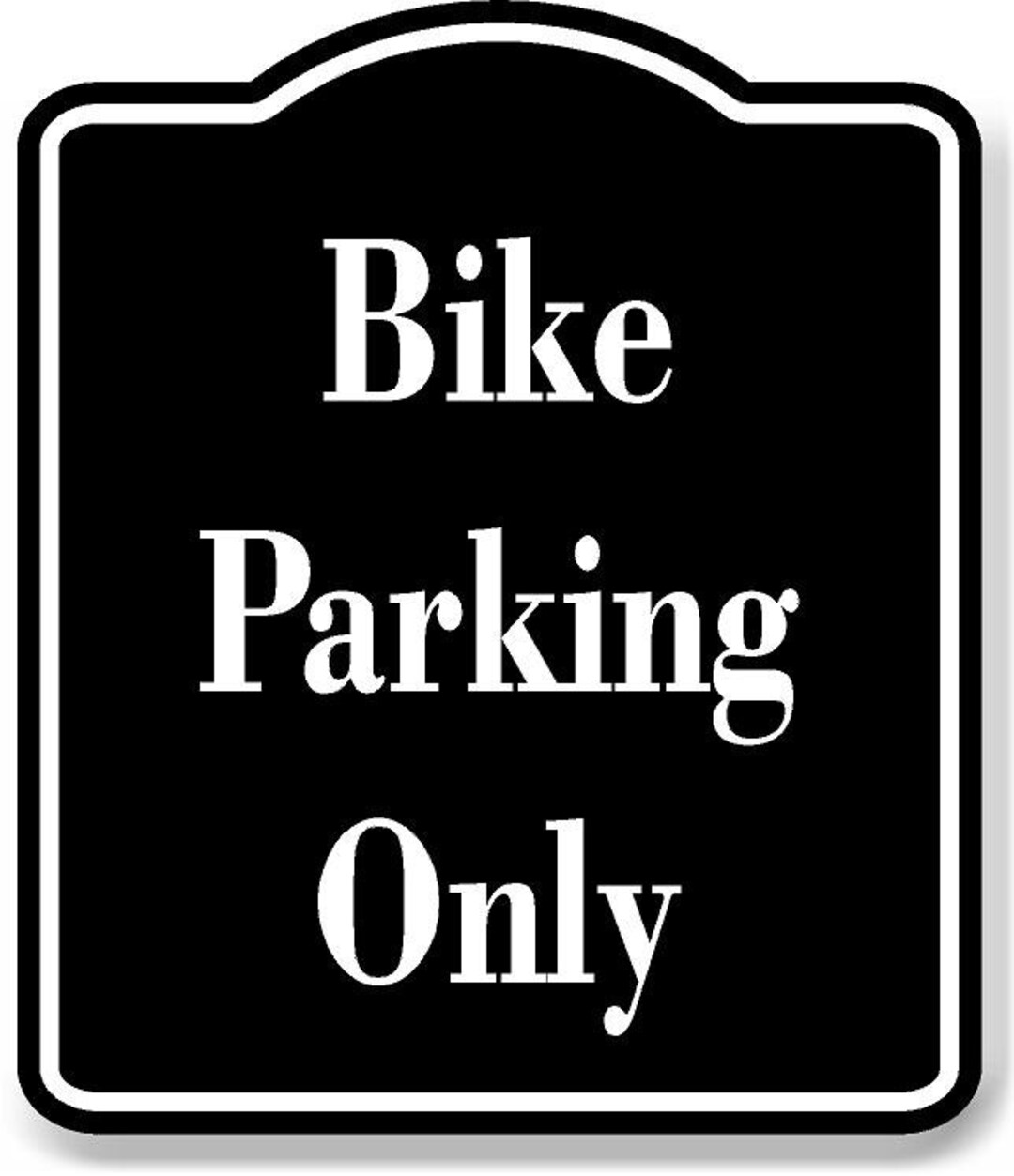 Bike Parking Only BLACK Aluminum Composite Sign - Etsy
