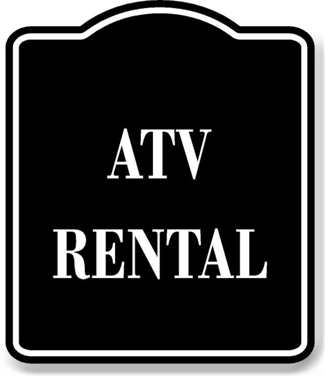ATV Rental BLACK Aluminum Composite Sign - Etsy