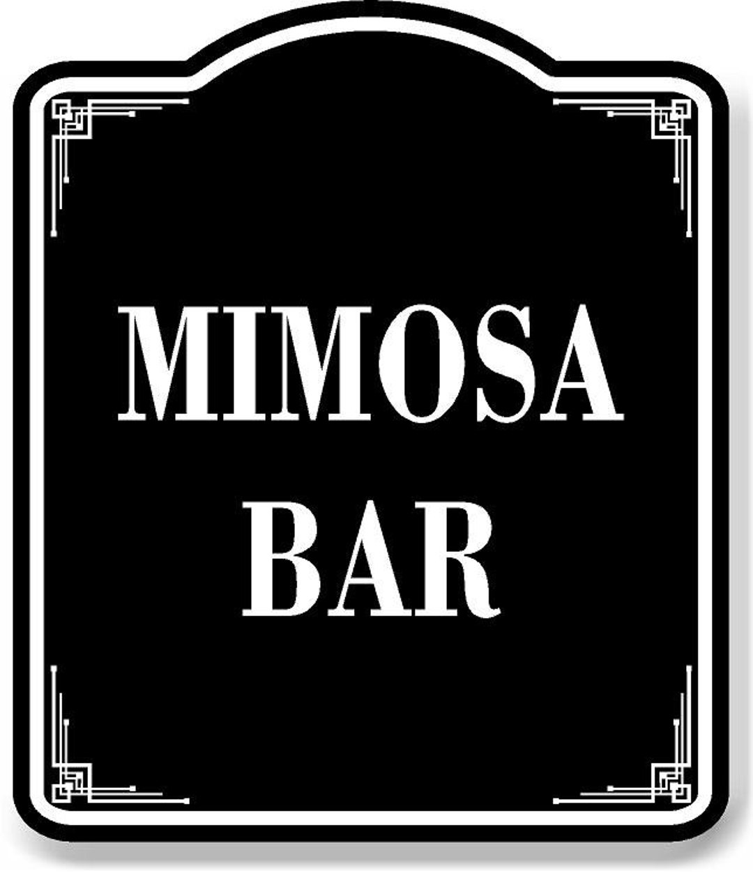 Mimosa Bar BLACK Aluminum Composite Sign - Etsy