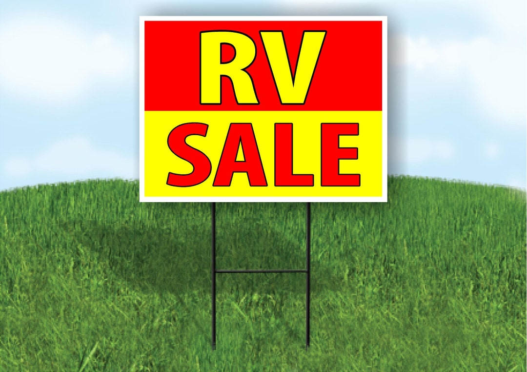 Rv Sale Red Yellow Yard Sign Road Sign With Stand - Etsy