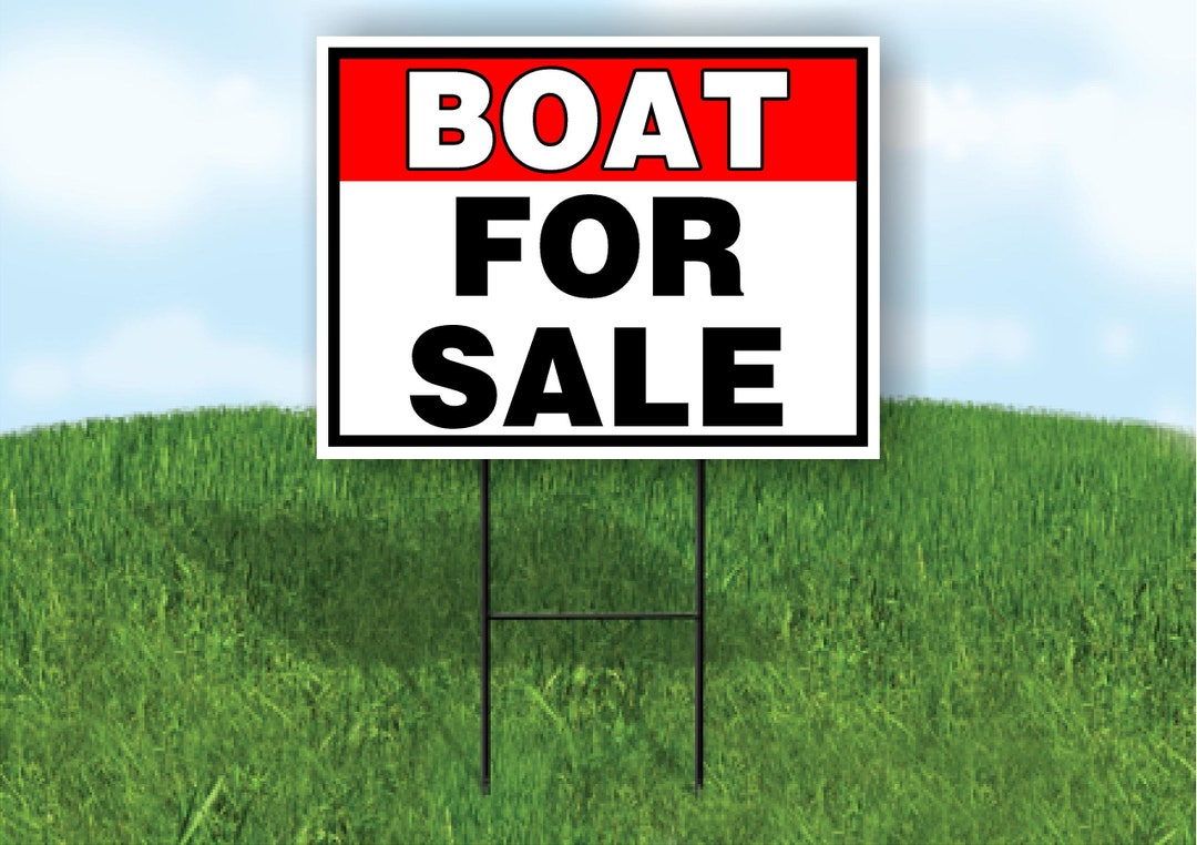 Boat for Sale Red Yellow Yard Sign Road Sign With Stand - Etsy