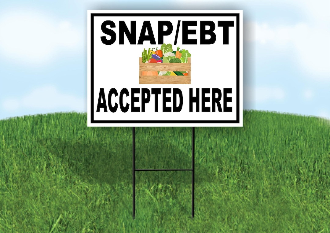 Snap Ebt Accepted Farm Black Border Yard Sign Road Sign With Stand - Etsy