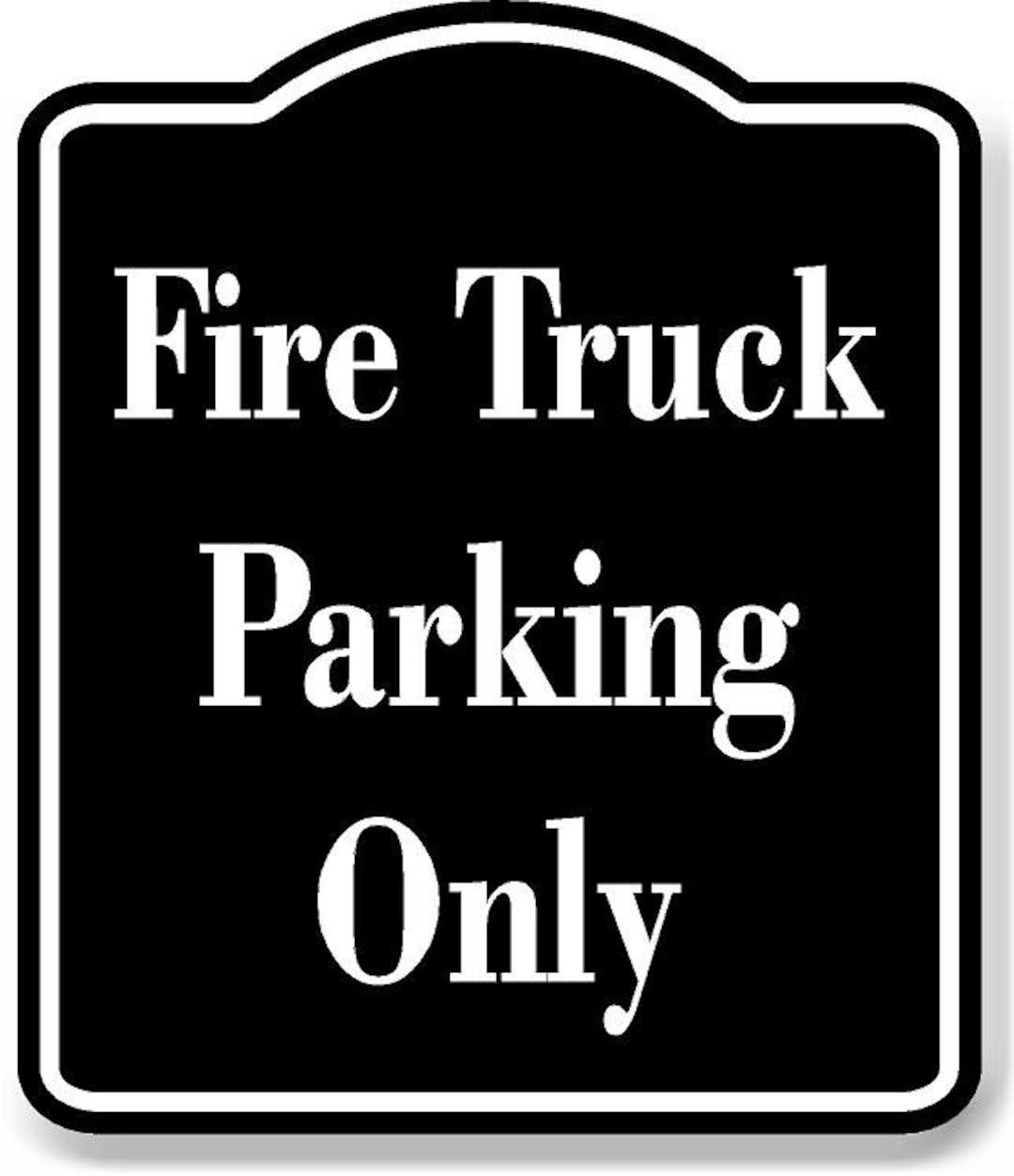 Fire Truck Parking Only BLACK Aluminum Composite Sign - Etsy