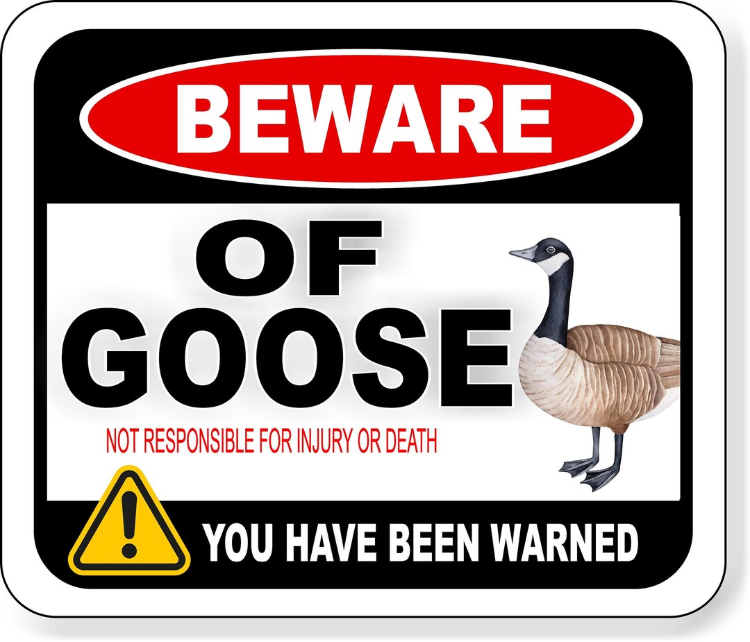 Beware of Goose Not Responsible for Injury or Death Farm Aluminum ...
