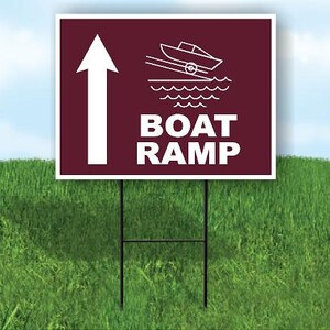Boat Ramp Straight Arrow Brown Yard Sign Road Sign With Stand - Etsy