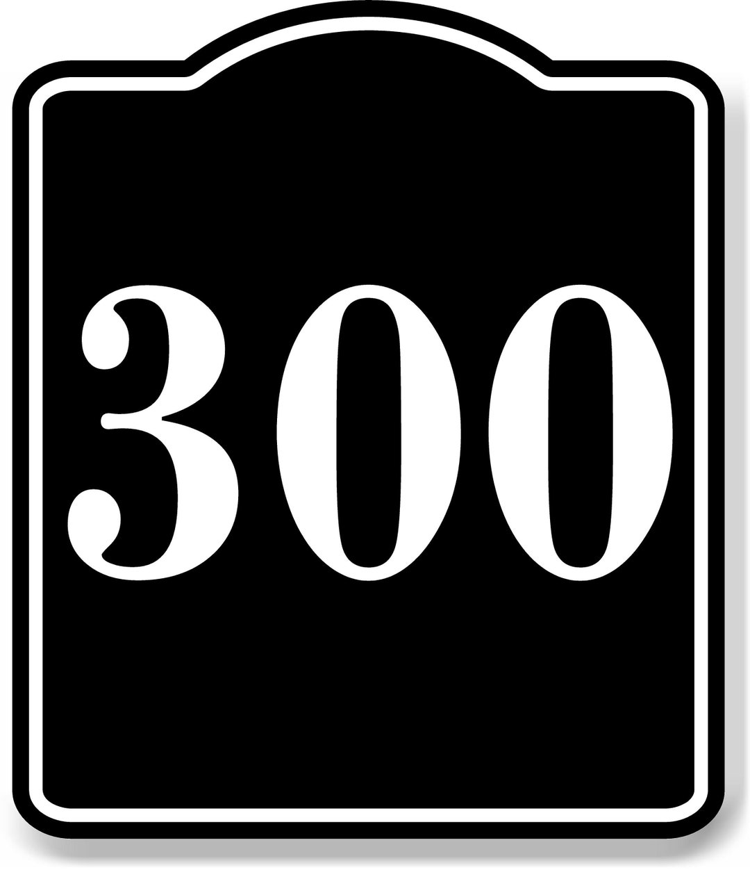 300 Bay Garage Door Plate Field Lane Gate Number BLACK Aluminum ...