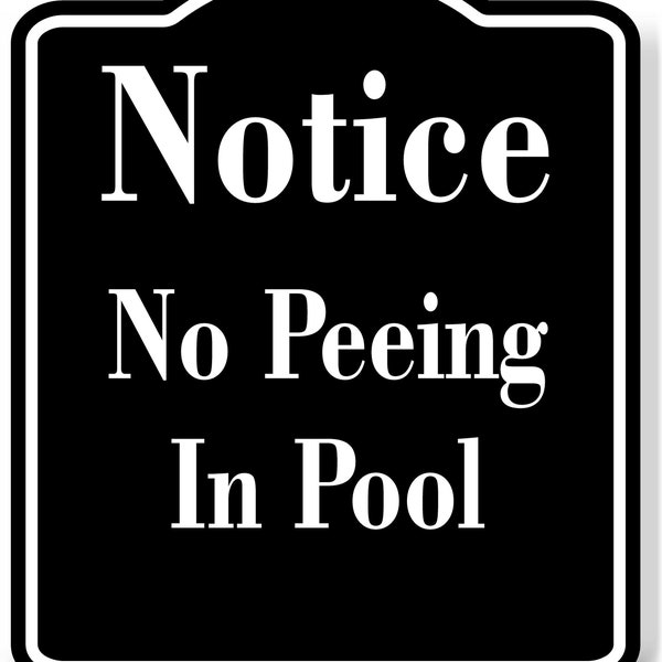 No Peeing in Pool - Etsy