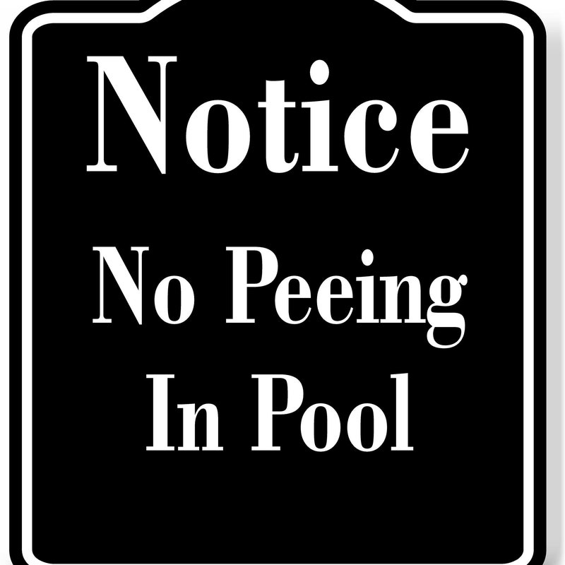 No Peeing in Pool - Etsy