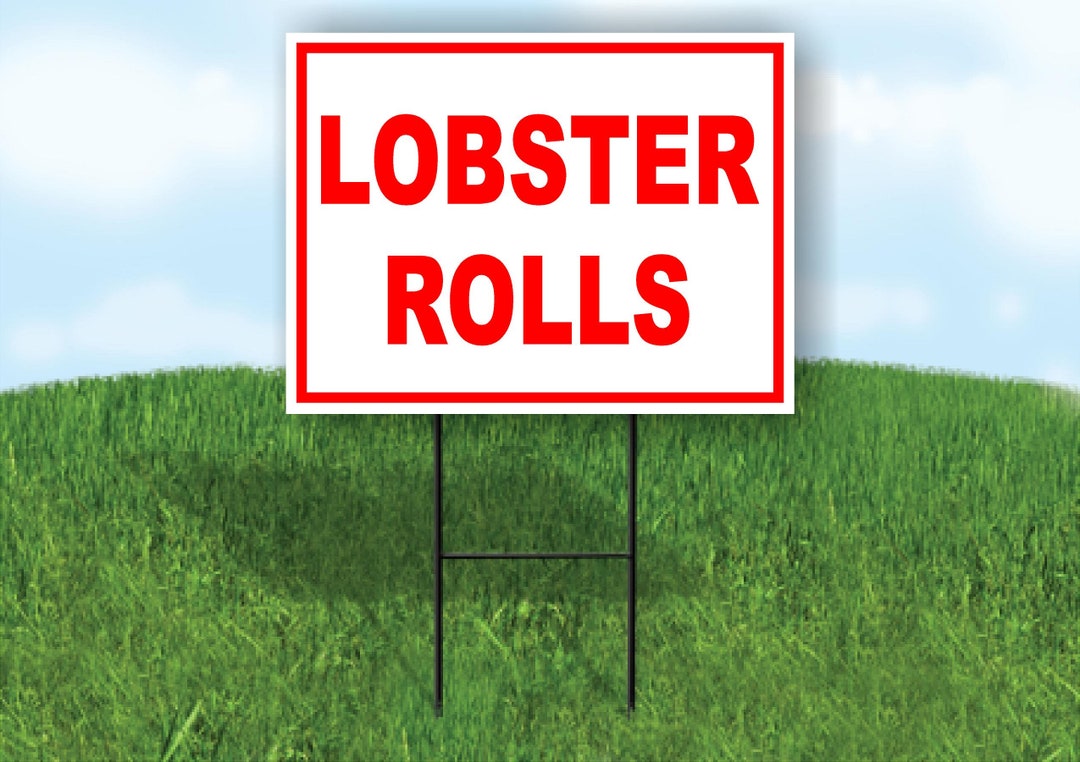 Lobster Rolls Red White Yard Sign Road Sign With Stand - Etsy