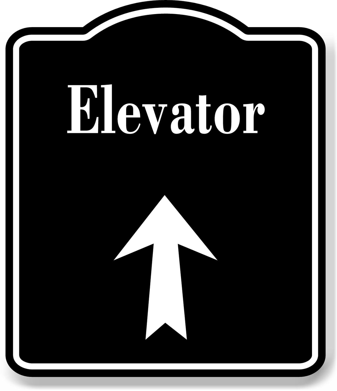 Elevator up Arrow BLACK Aluminum Composite Sign - Etsy
