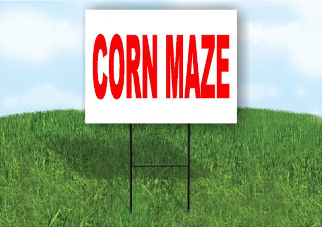 Corn Maze Entrance Yard Sign Road Sign With Stand - Etsy