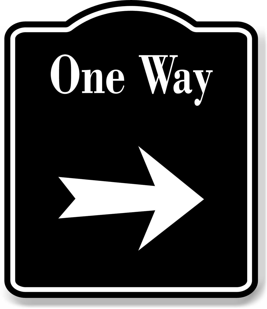 One Way Right Arrow BLACK Aluminum Composite Sign - Etsy