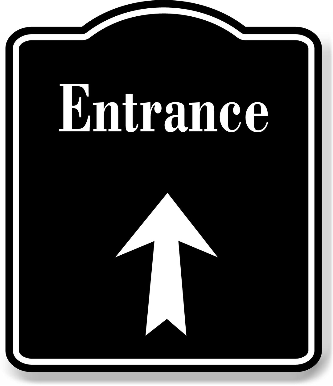 Entrance up Arrow BLACK Aluminum Composite Sign - Etsy