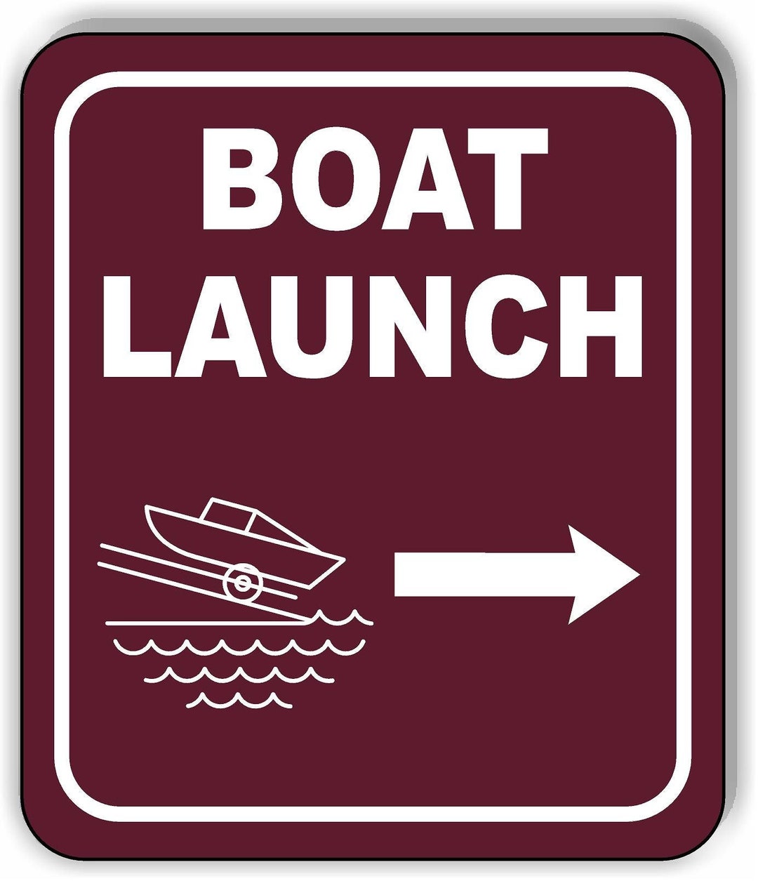 Boat Launch Directional Right Arrow Camping Aluminum Composite Sign - Etsy