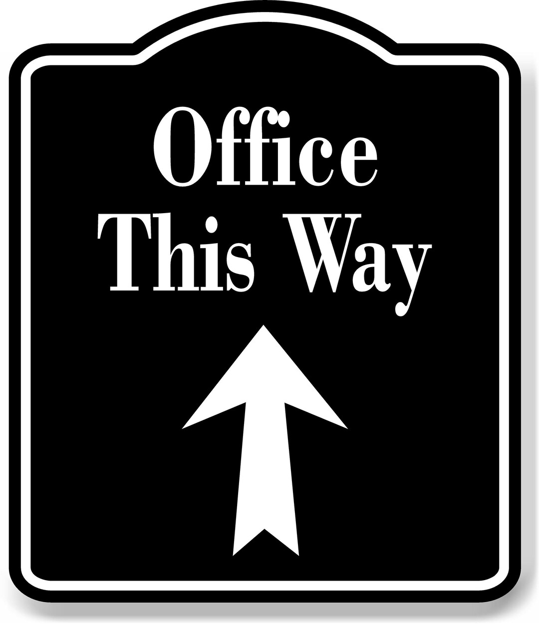 Office This Way up Arrow BLACK Aluminum Composite Sign - Etsy