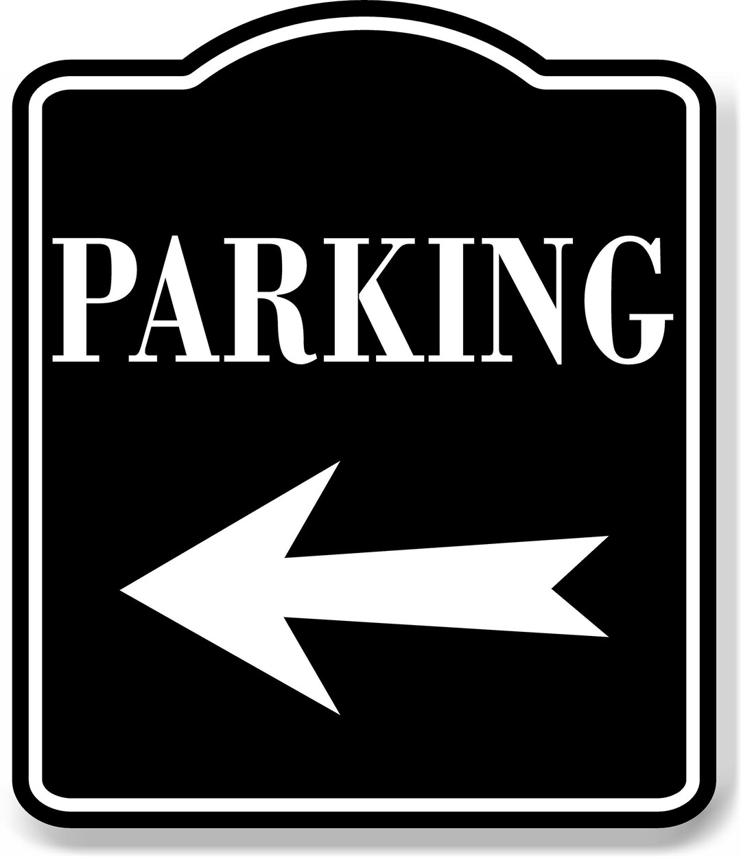 Parking Left Arrow BLACK Aluminum Composite Sign - Etsy