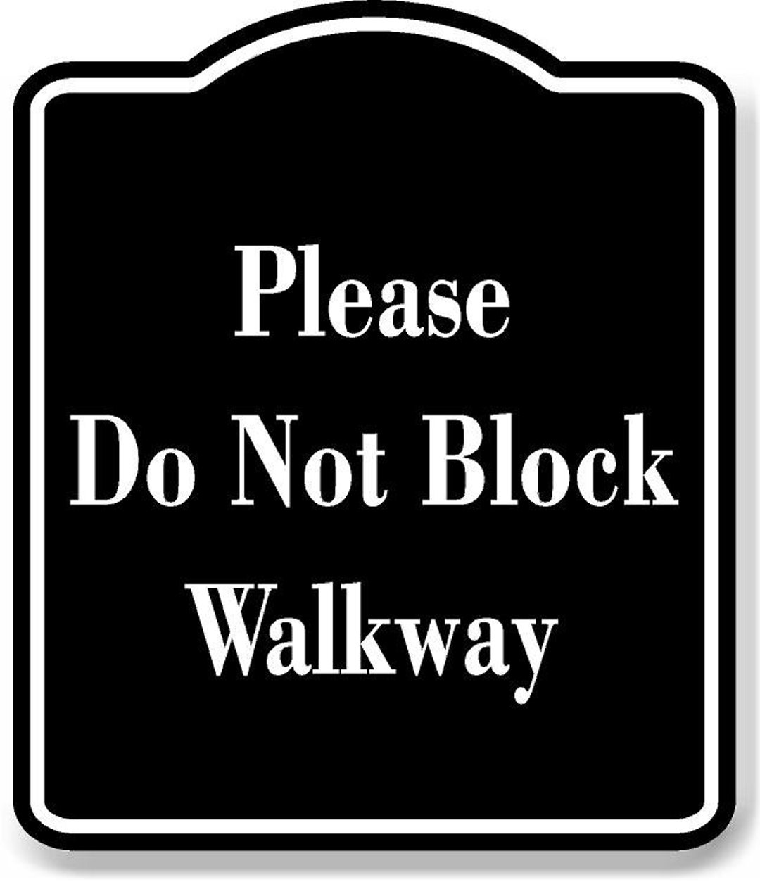 Please Do Not Block Walkway BLACK - Etsy