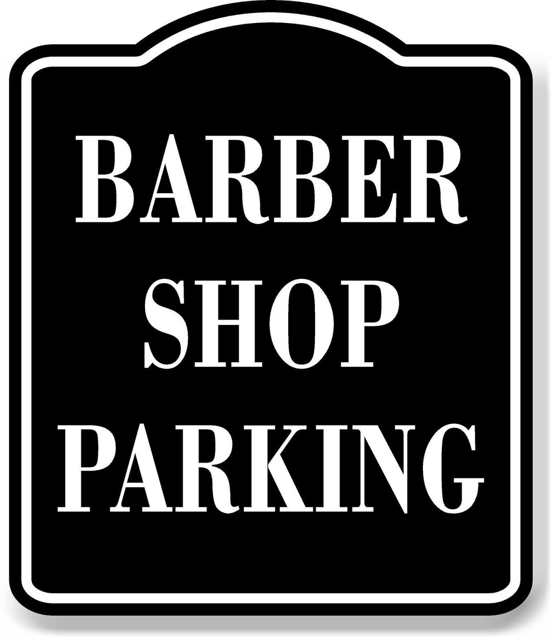 Barber Shop Parking BLACK Aluminum Composite Sign - Etsy