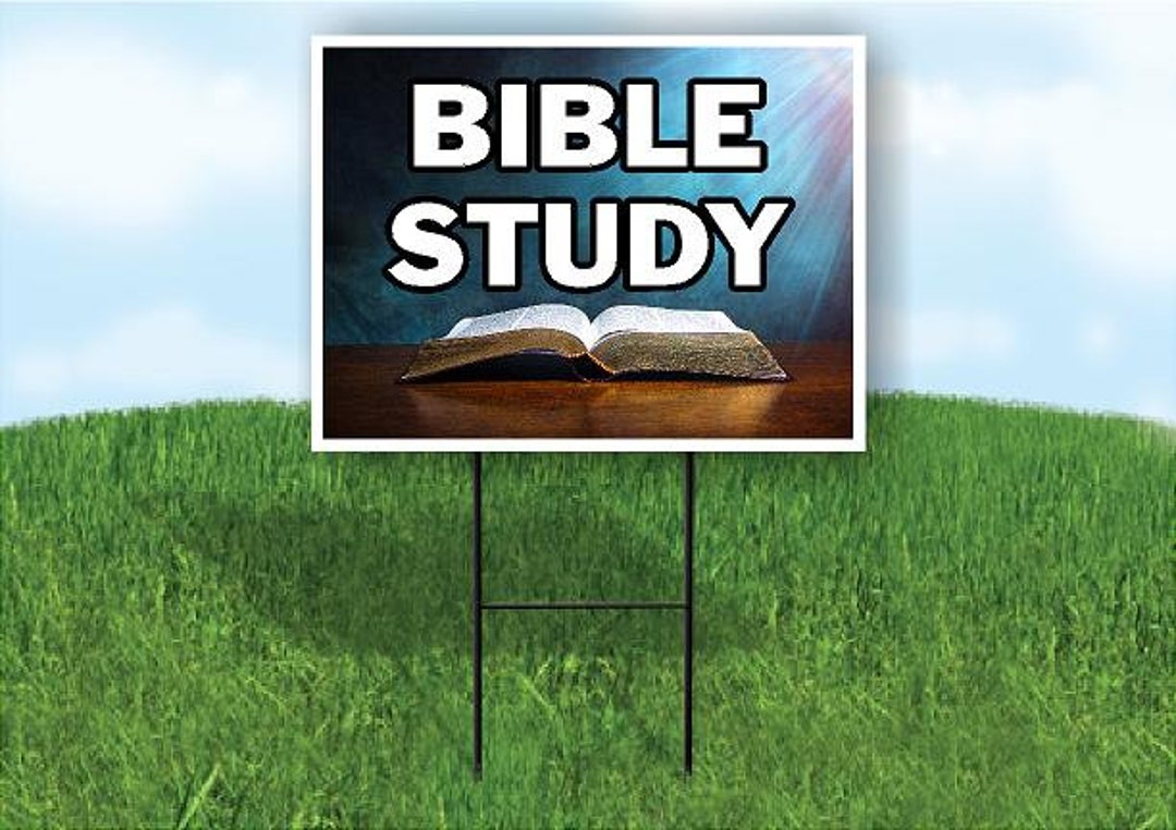 Bible Study Yard Sign Road Sign With Stand - Etsy