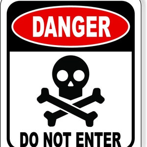Danger Skull Symbol Do Not Enter Aluminum Composite Sign - Etsy