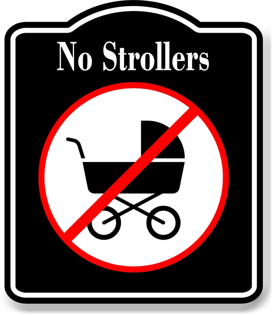 No Strollers BLACK Aluminum Composite Sign - Etsy