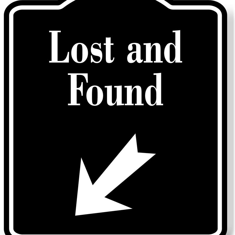 Lost & Found Sign - Etsy