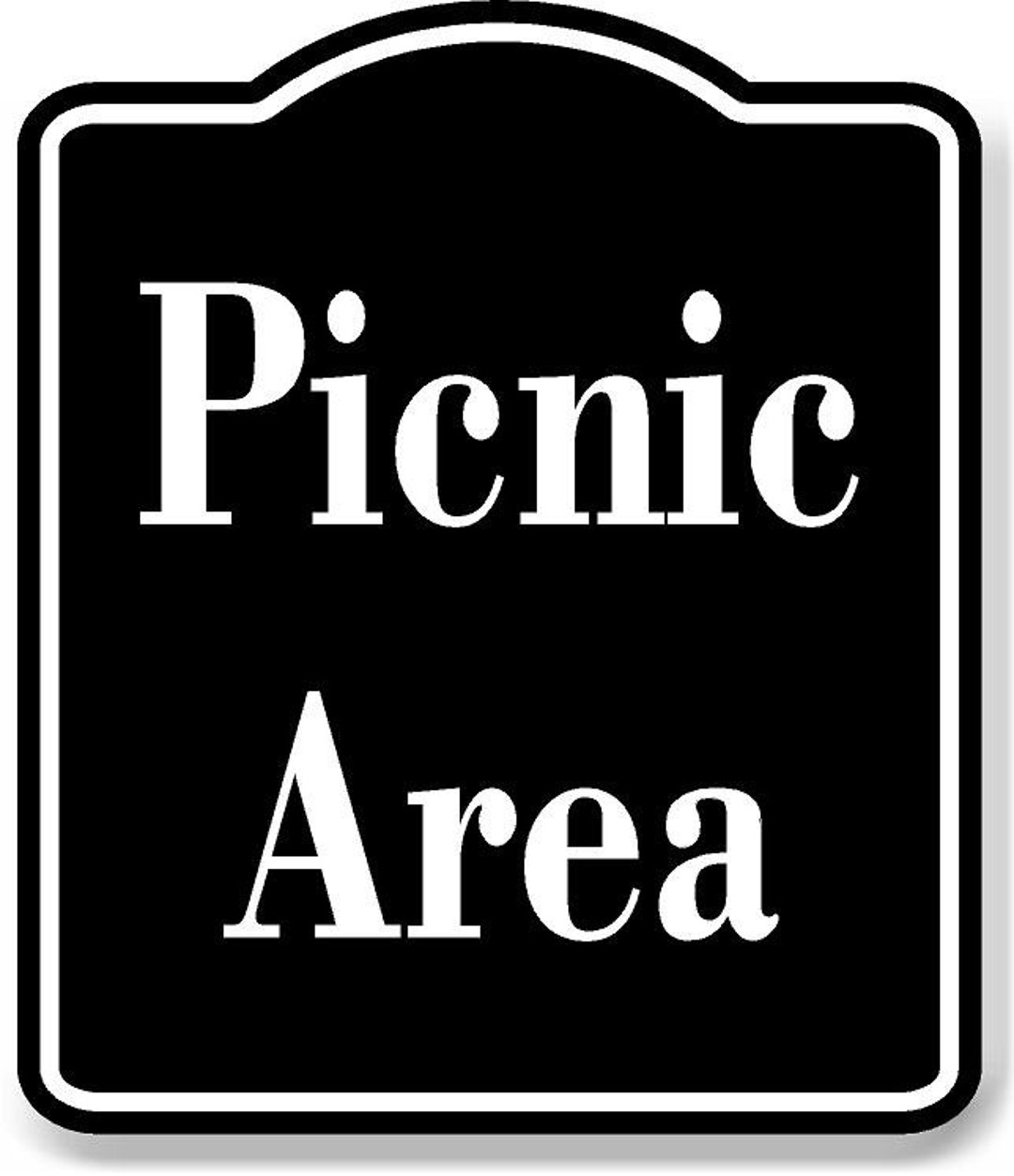 Picnic Area Beach Park Neighborhood BLACK Aluminum Composite Sign - Etsy