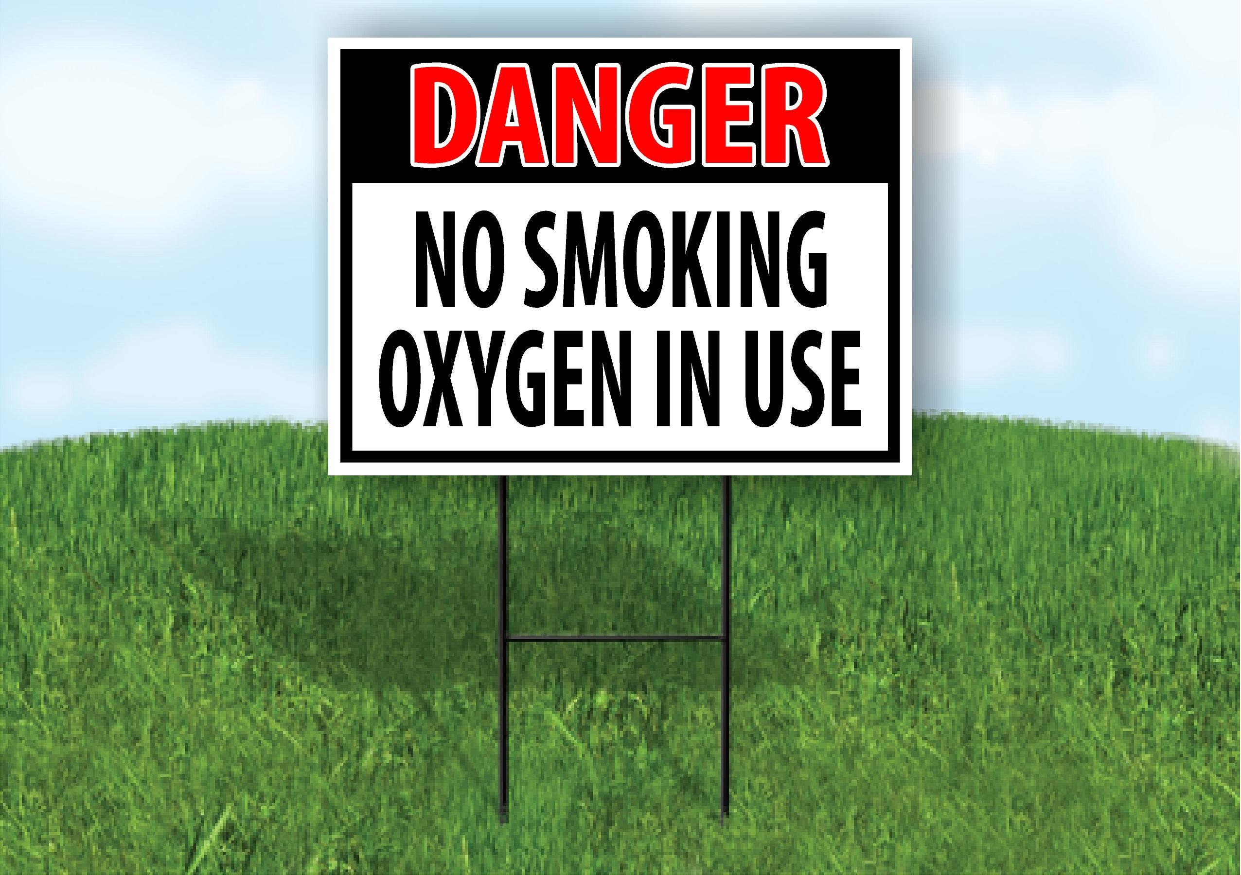 Danger No Smoking Oxygen in Use Osha Yard Sign Road Sign With Stand - Etsy