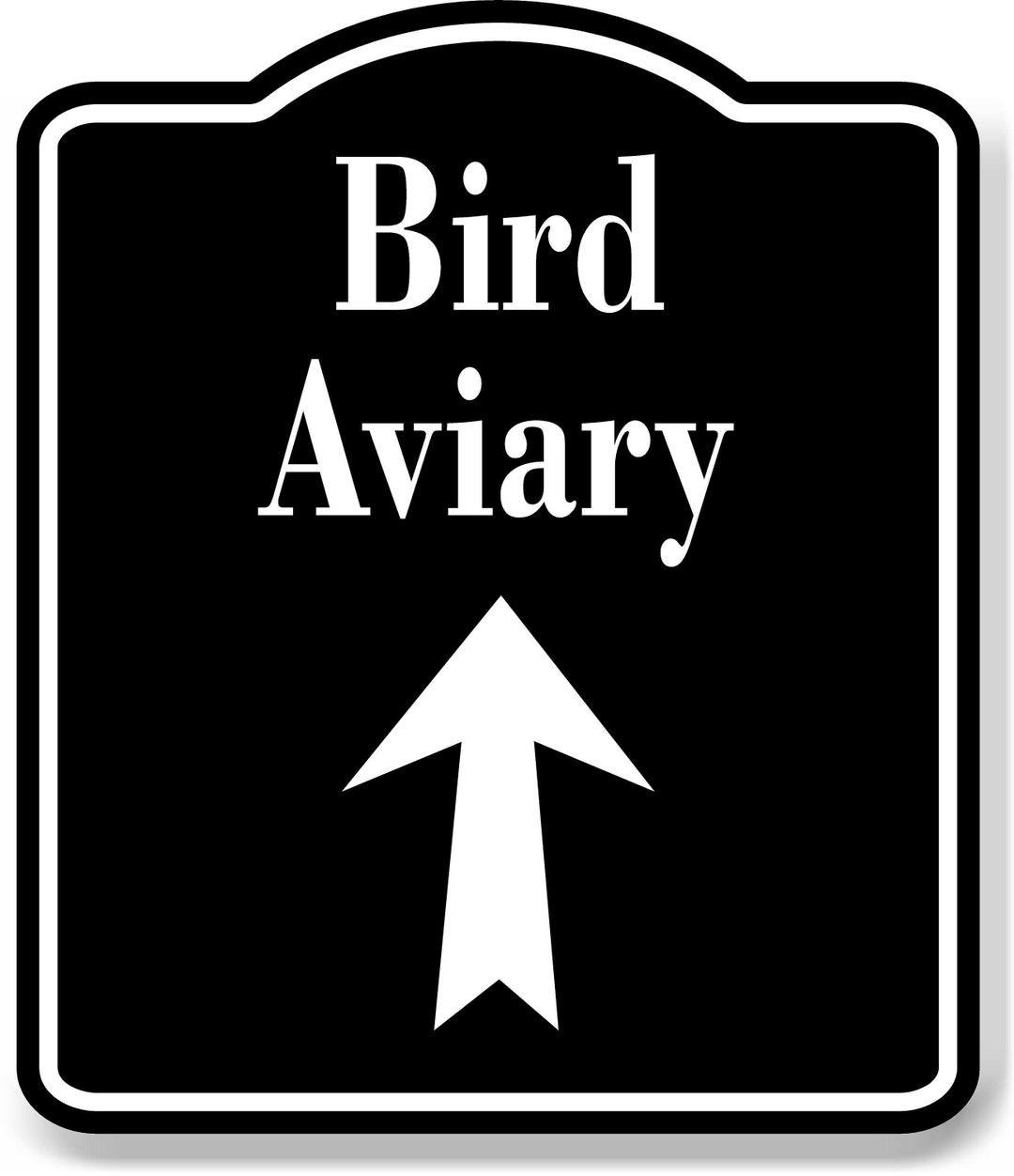 Bird Aviary Zoo up Arrow BLACK Aluminum Composite Sign - Etsy